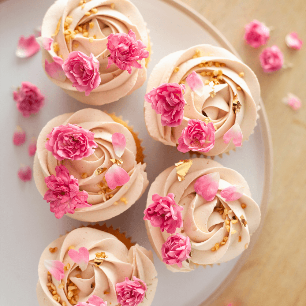 Edible Flowers Cake Toppers, Natural Real Mini Pink Rose 250ml, Edible ...