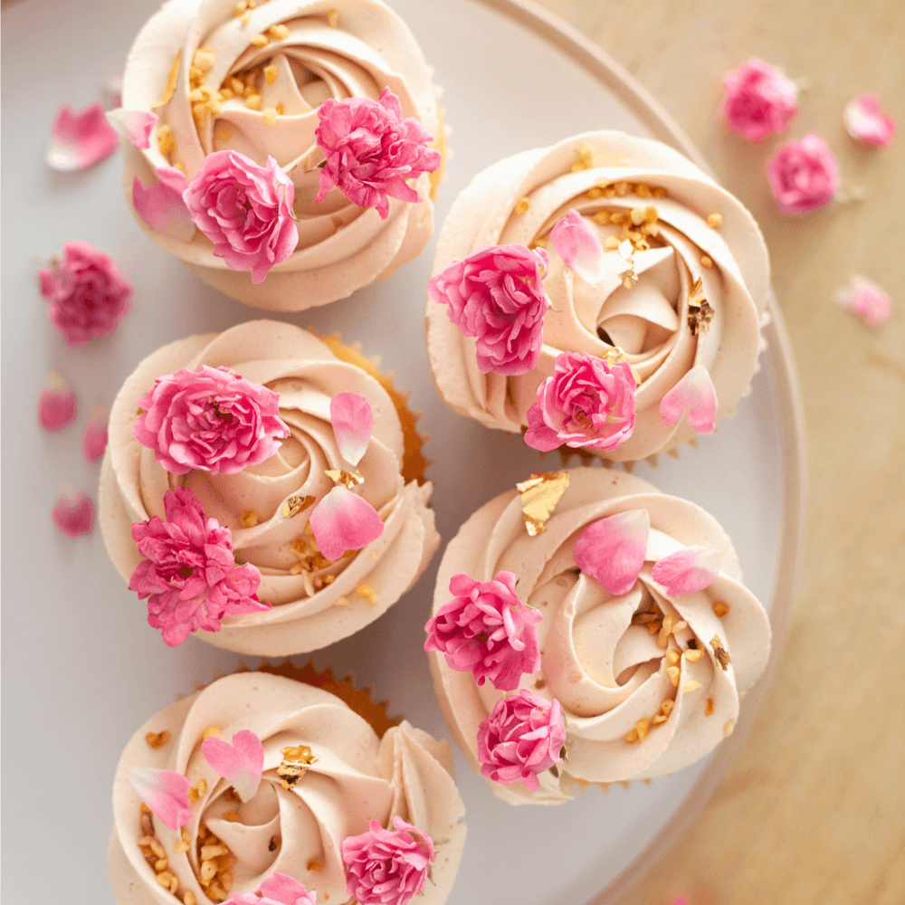 Edible Flowers Cake Toppers, Natural Real Mini Pink Rose 250ml, Edible ...