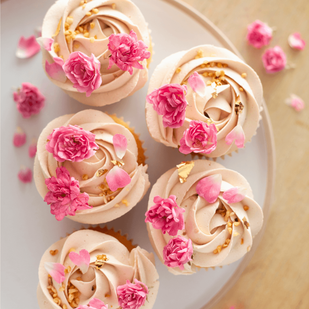 Edible Flowers Cake Toppers, Natural Real Mini Pink Rose 250ml, Edible ...