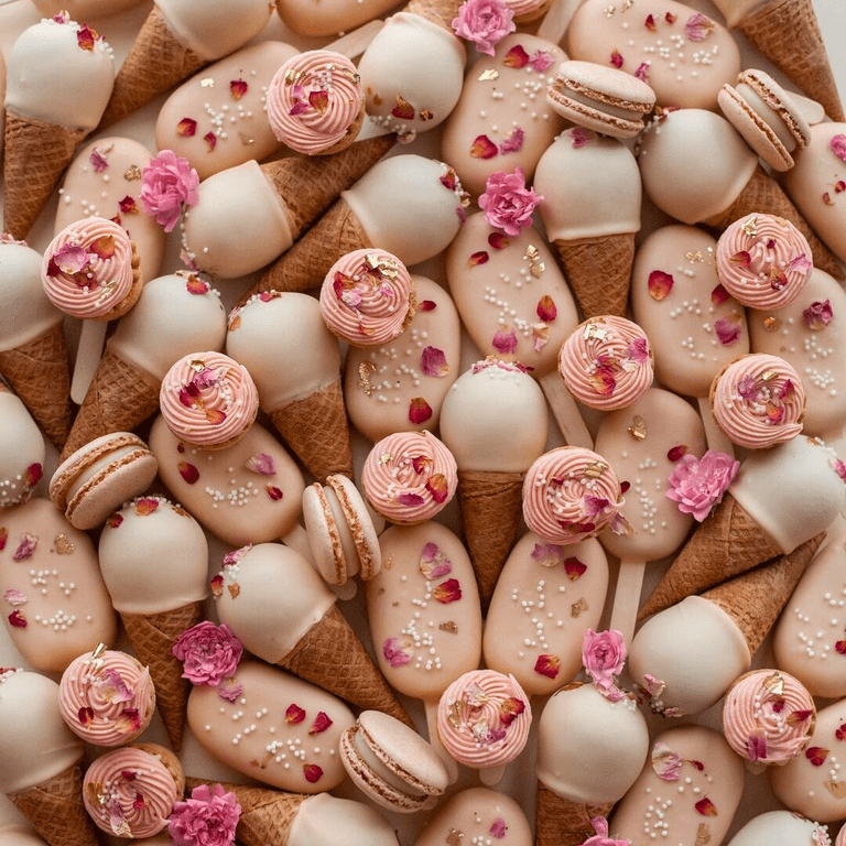 Edible Flowers Cake Toppers, Natural Real Mini Pink Rose 250ml, Edible ...